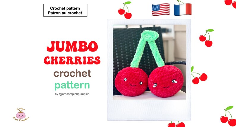 Jumbo Cherry Crochet Pattern PDF Plush Amigurumi Tutoriel - Etsy