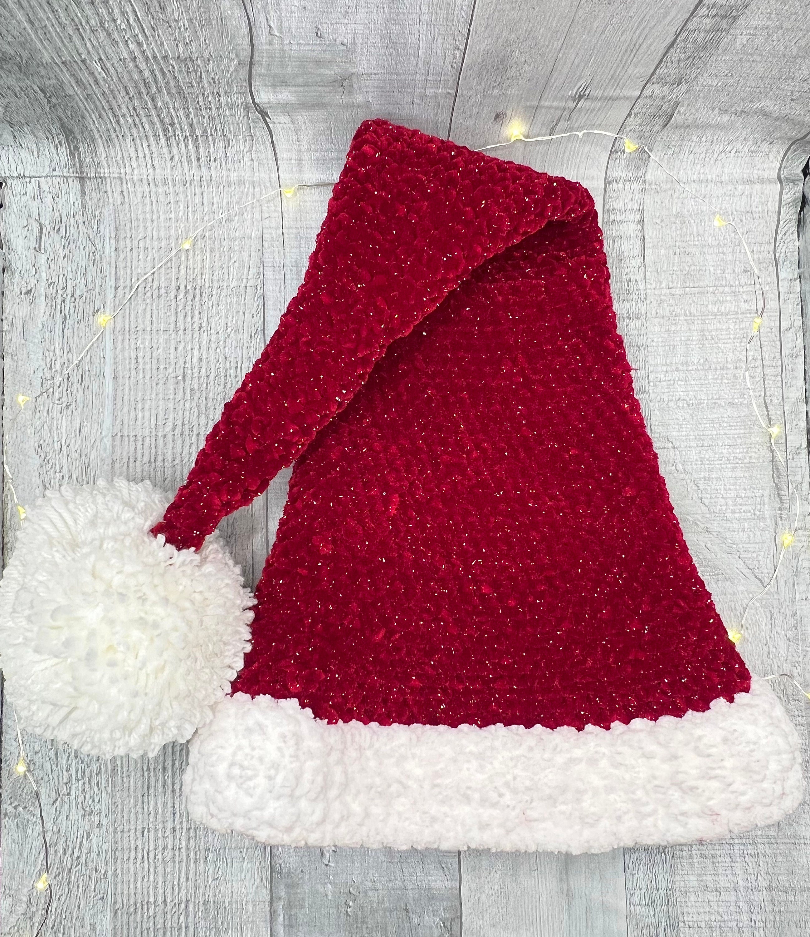 CROCHET PATTERN - Santa Hat - Eng - Holiday / Christmas Crochet ...