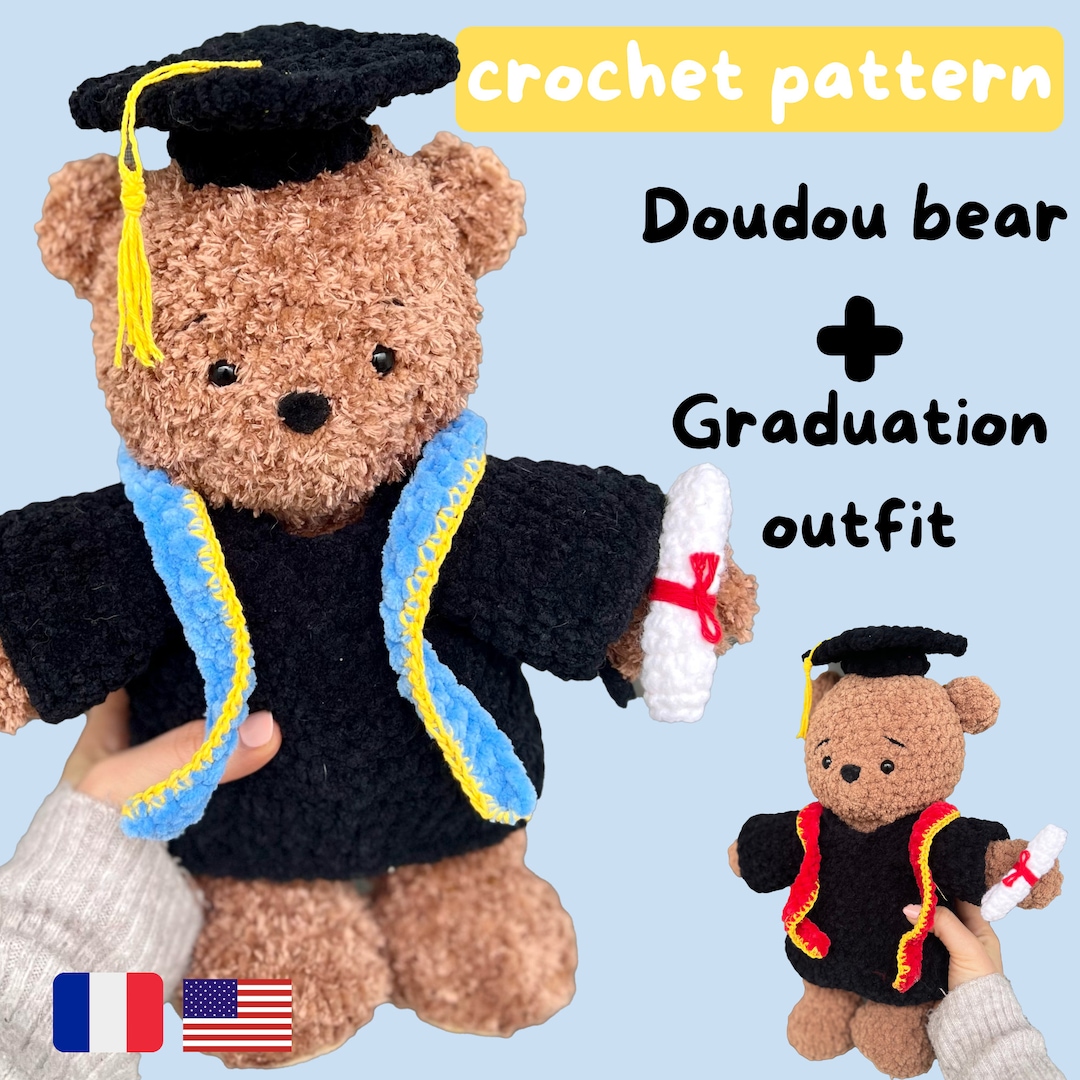 Teddy Bear With GRADUATION Outfit - Crochet Pattern - Amigurumi Pattern ...