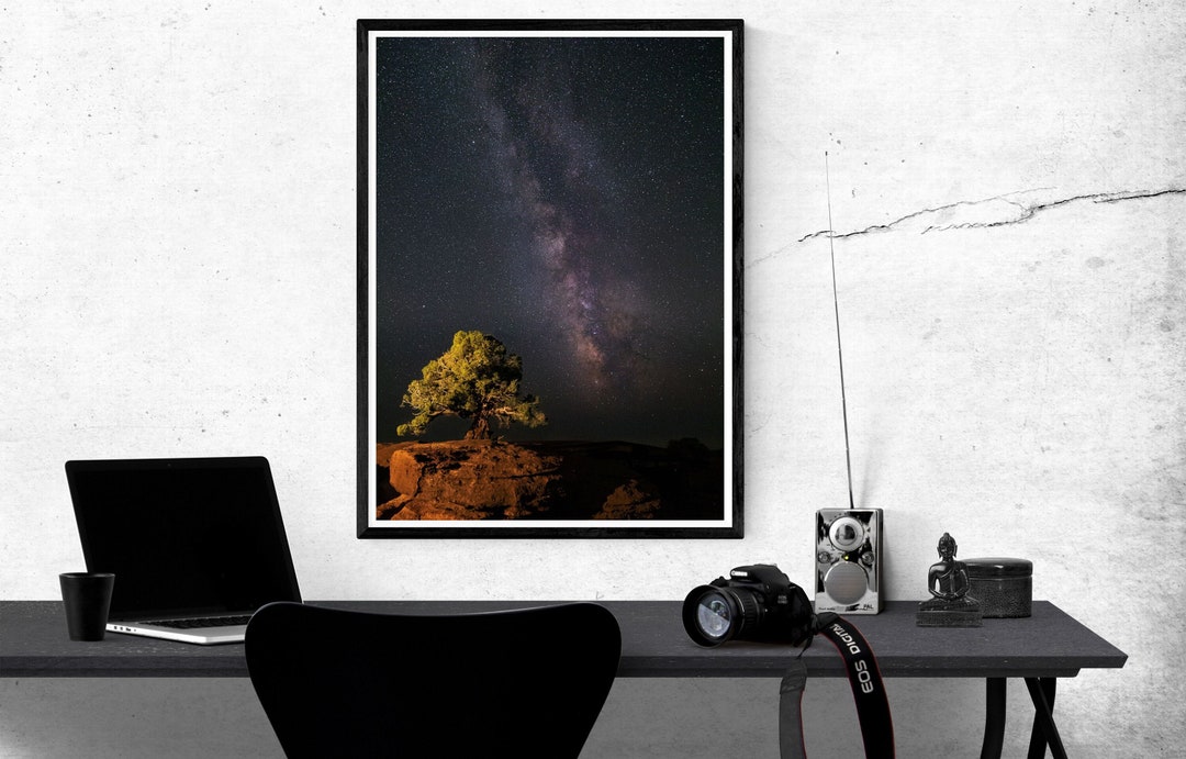 Milky Way Galaxy Wall Decor, Juniper With a View, Milky Way, Night ...