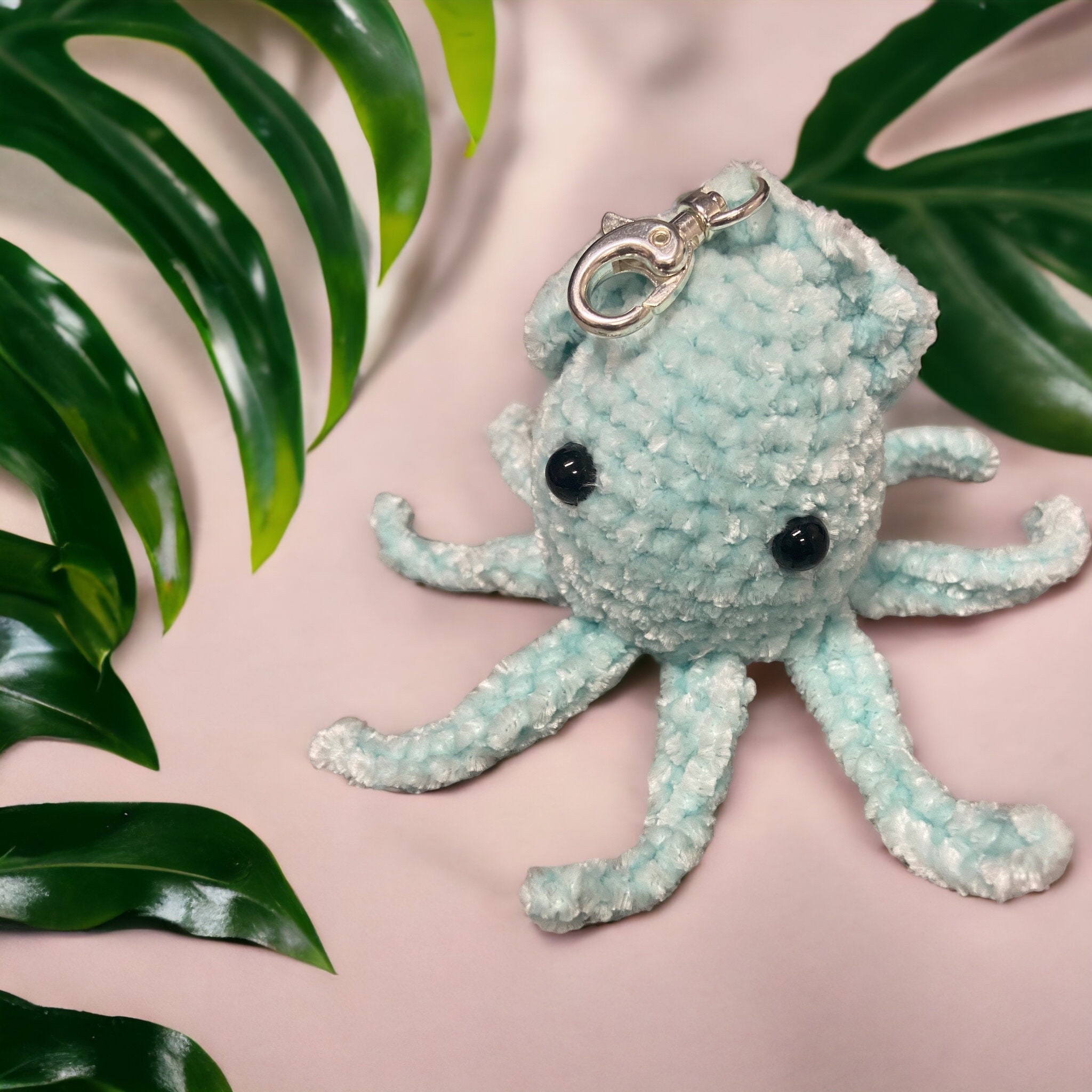 Pastel Crochet Squid Keychains - Etsy