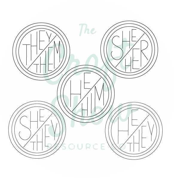 Wood Pronoun Pins, Laser Cut Files, Craft Shows, Svg, Pdf, Eps - Etsy