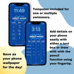Swim Meet Digital Organization, Swimming Goals, Swim Team Planning ...