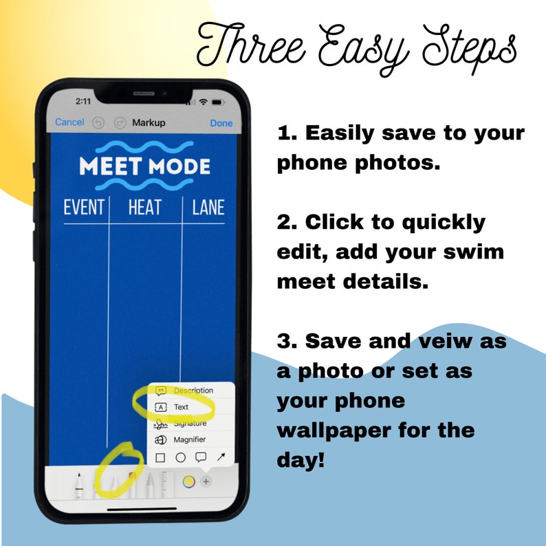 Swim Meet Digital Organization Swimming Goals Swim Team - Etsy