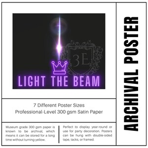 Light the Beam Poster, Sacramento Basketball Decor, Sac Town Playoff ...
