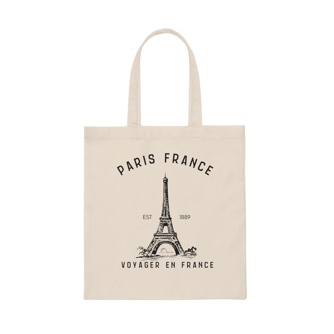 Paris France Tote Bag, Travel to France Canvas Tote, Paris Landmark ...