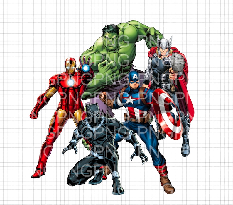 Marvel Avengers PNG Instant Digital Download - Etsy