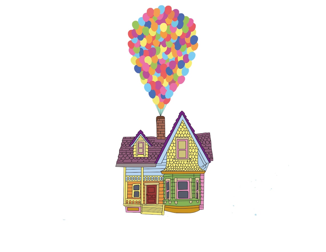 UP House con globos SVG PNG Descarga digital La aventura está ahí fuera ...