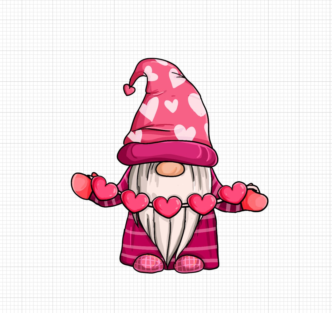 Cute Valentine Gnome - PNG Digital Download - Etsy