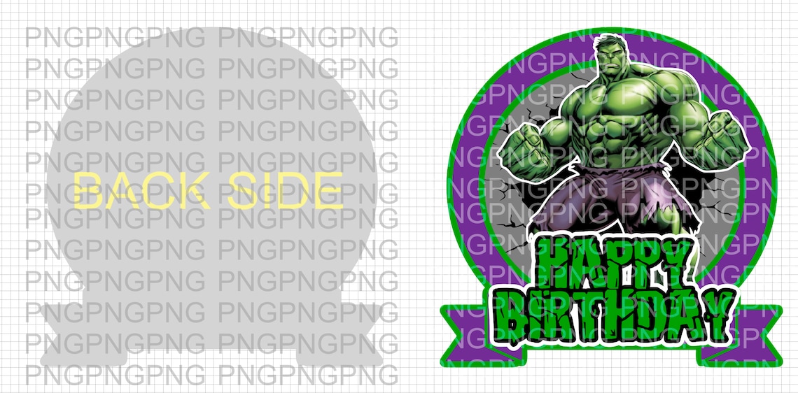 Printable Hulk Cake Topper Design PNG Instant Digital - Etsy