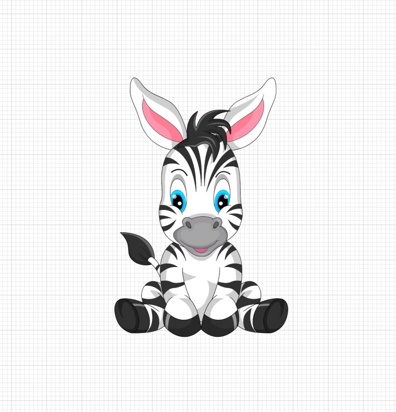 Cute Zebra PNG - Digital Download - Etsy