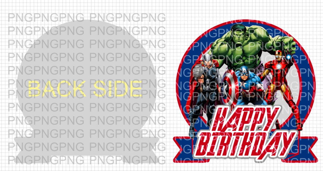 Printable Avengers Cake Topper Design - PNG INSTANT Digital Download - Etsy