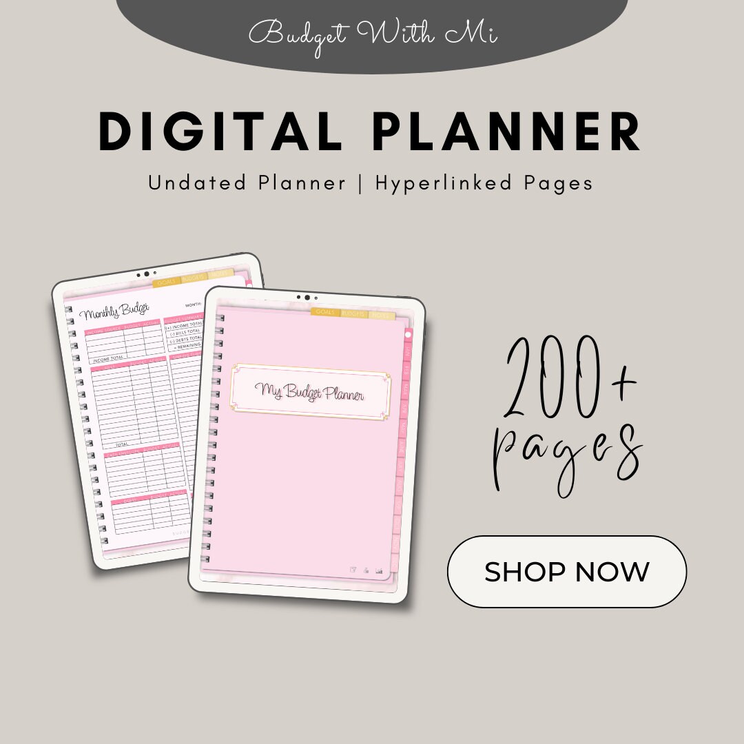 Undated 12 Month Digital Budget Planner Volume 1, Budget Planning ...