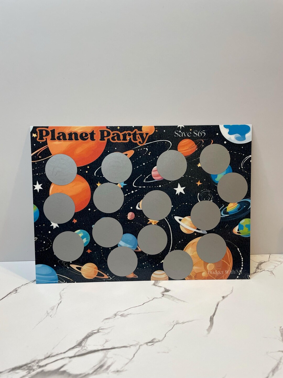 Space Themed | Scratch off Savings Challenges | Size 7x5 - Etsy