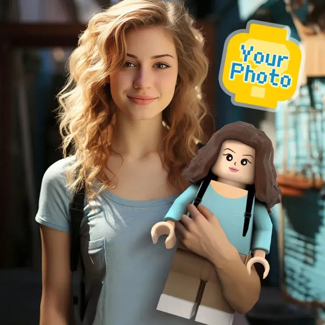 3D Print Custom Giant Minifigs Personalized Photo Giant Minifigs Turn ...