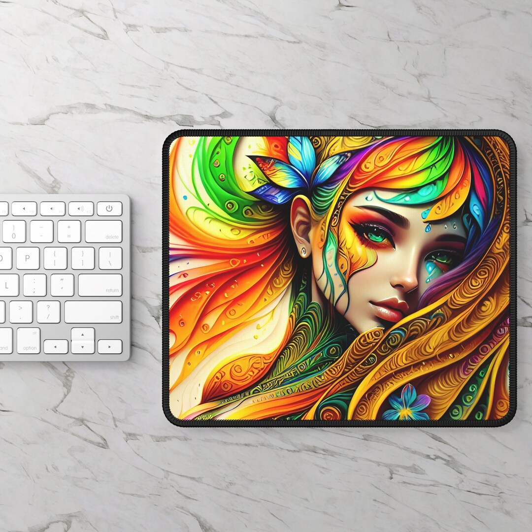 Rainbow Nymph Gaming Mouse Pad, Gifts for Her or Him, Nature Art ...