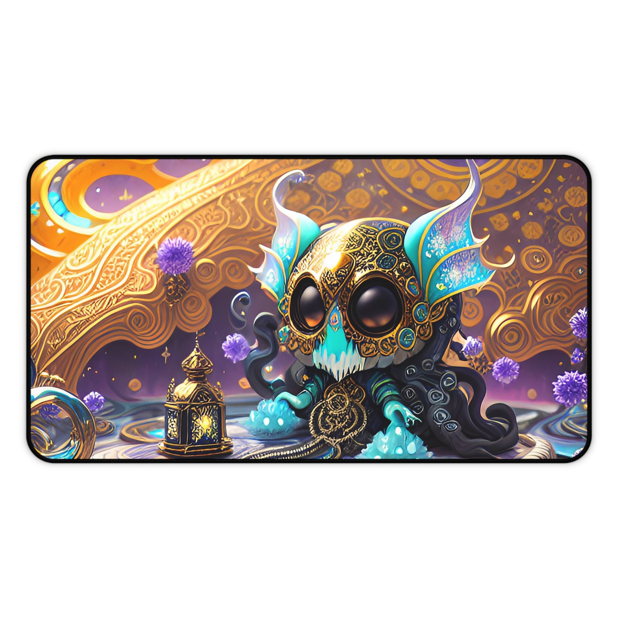 Functional Art Desk Mat, Enchanted Fantasy Artwork Workspace Protector ...