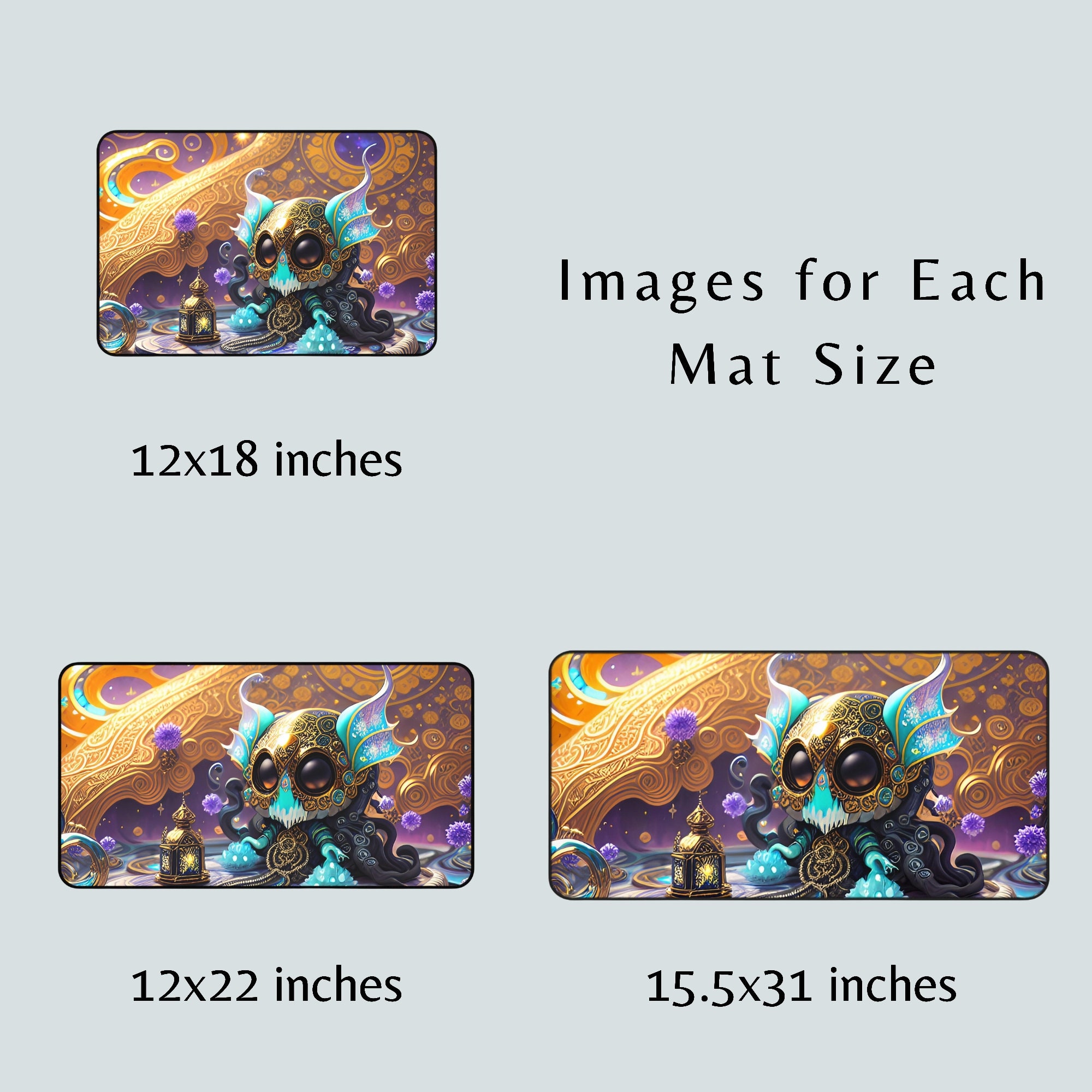 Functional Art Desk Mat, Enchanted Fantasy Artwork Workspace Protector ...