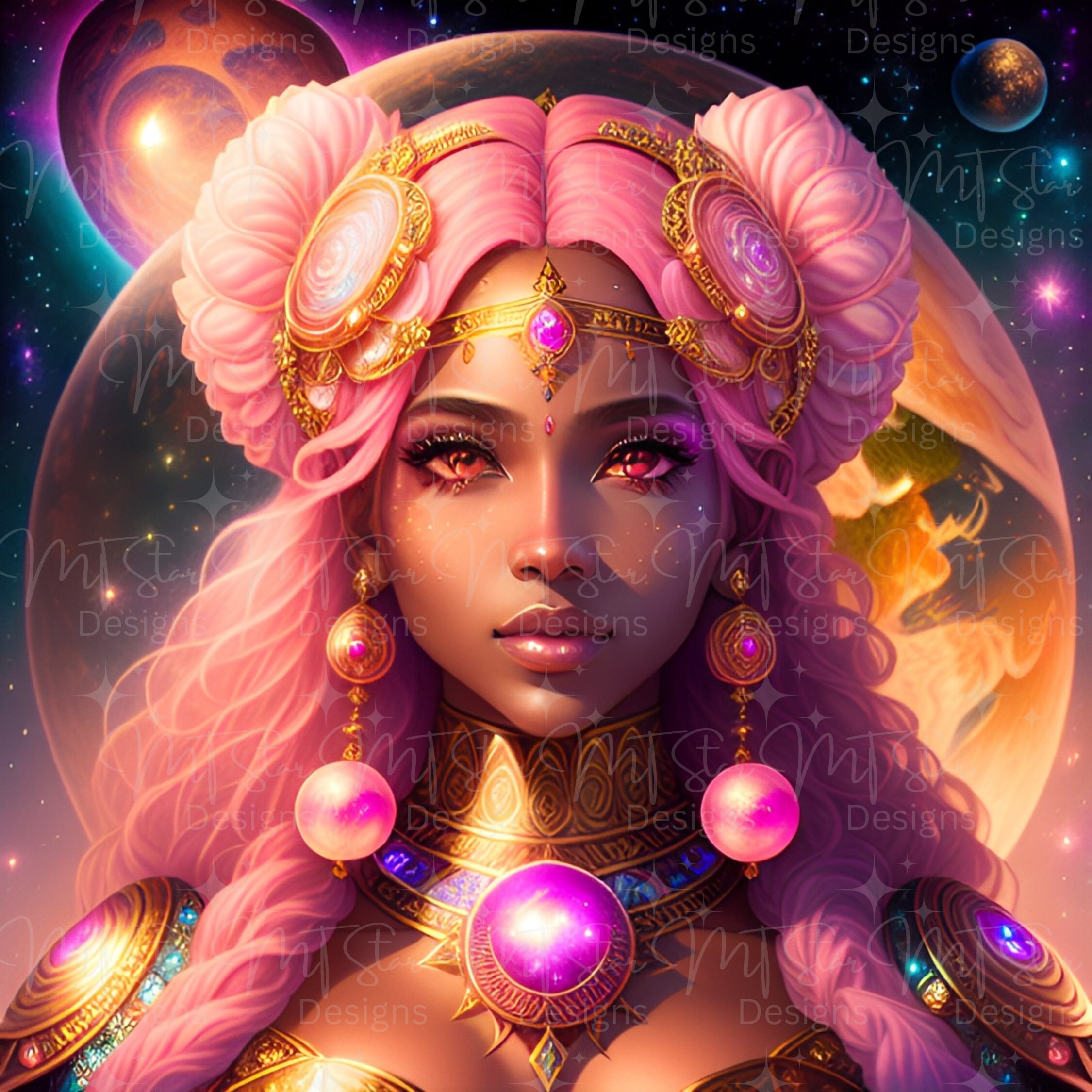 Galaxy Goddesses INSTANT DOWNLOAD Vol 2 Printable Paper Outer - Etsy