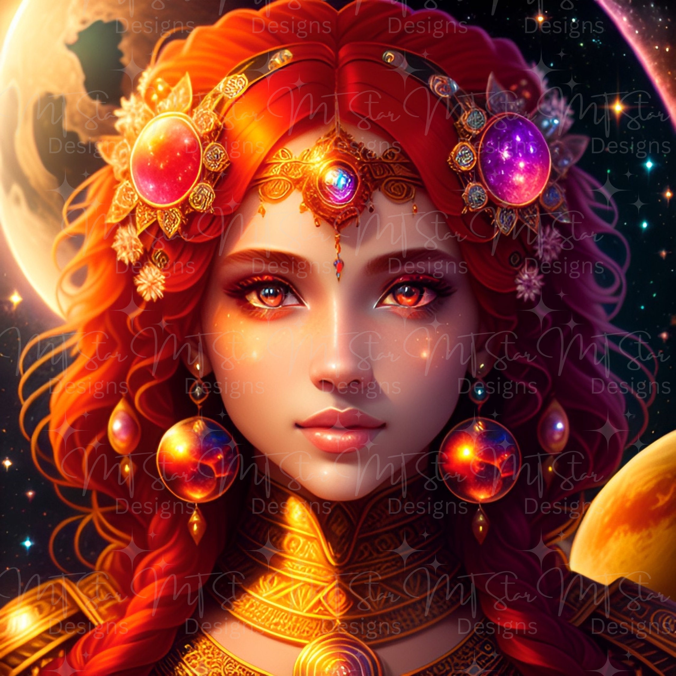 Galaxy Goddesses INSTANT DOWNLOAD Vol 2 Printable Paper Outer - Etsy