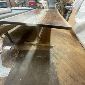 Custom Made Black Walnut Live Edge Epoxy Table - Etsy