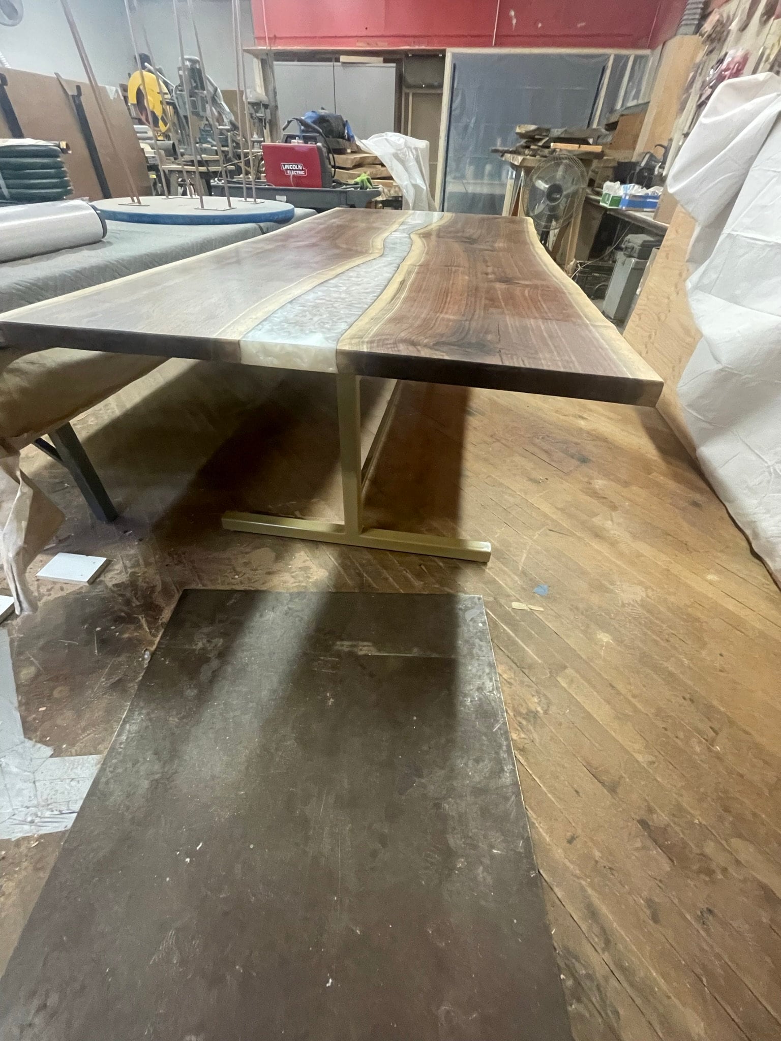 Custom Made Black Walnut Live Edge Epoxy Table - Etsy