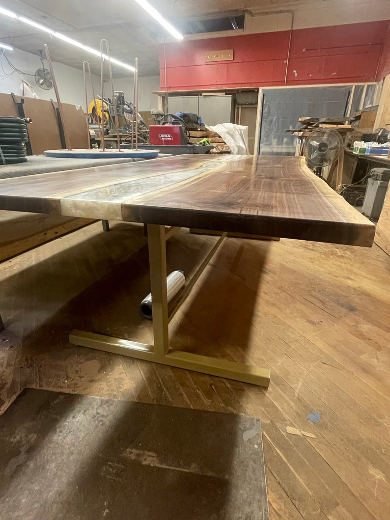 Custom Made Black Walnut Live Edge Epoxy Table - Etsy