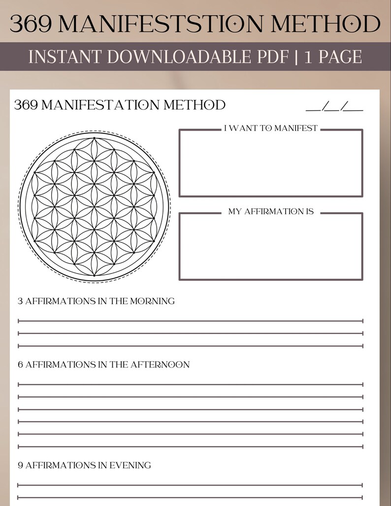 369 Manifest Journal | 369 Manifestation Journal | 369 Method | 369 ...