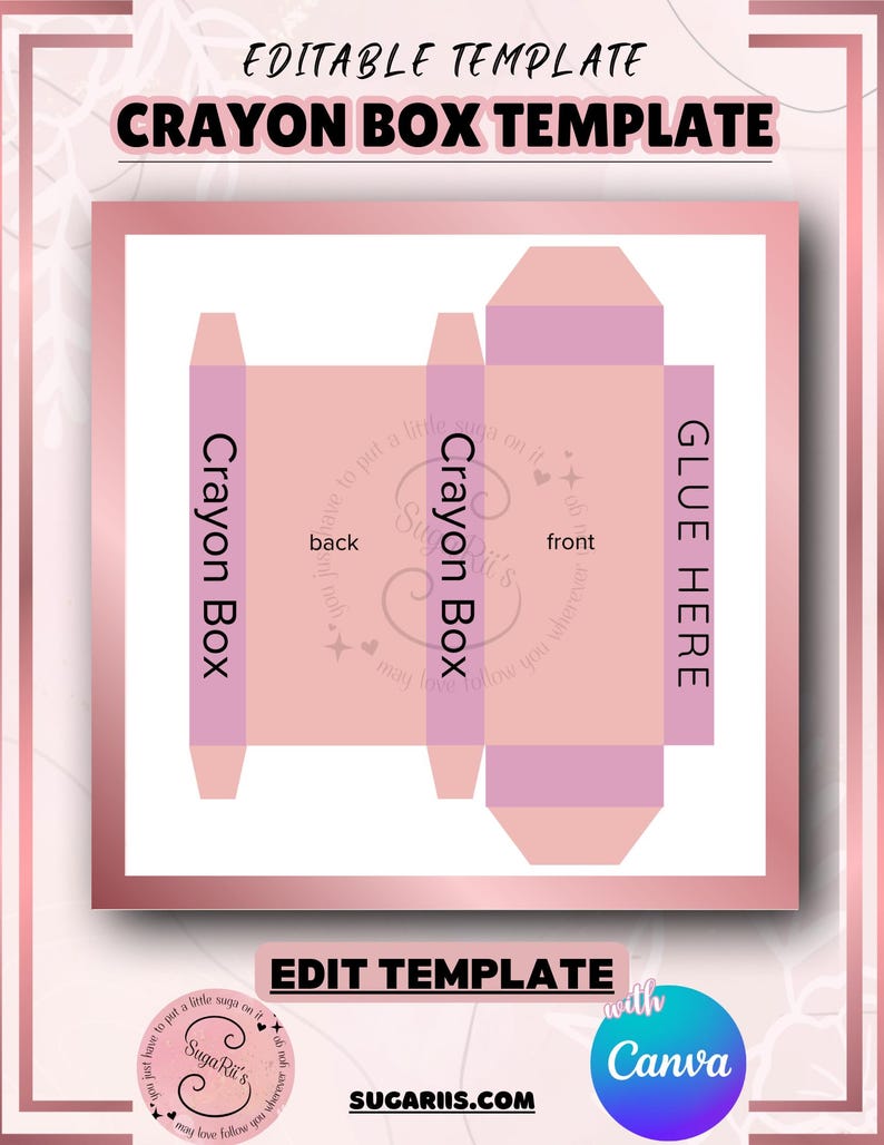 Crayon Box Canva Template - Etsy