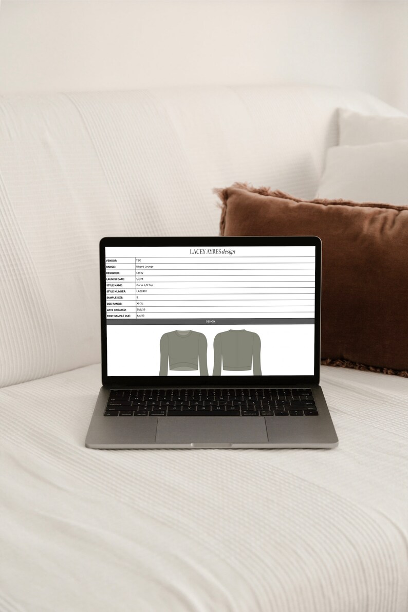 Professional Tech Pack Template Example Excel Format - Etsy