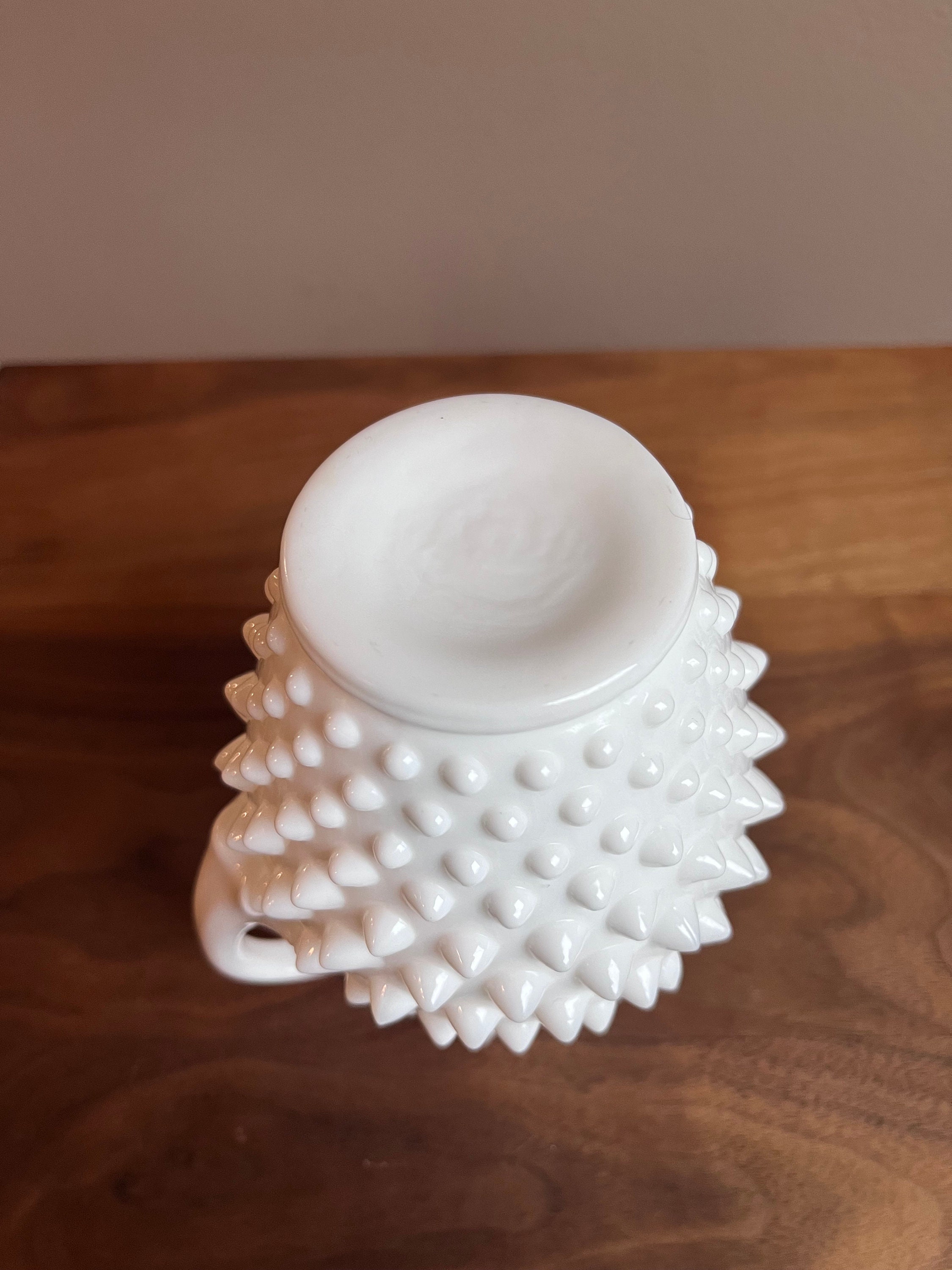Fenton Milk Glass Hobnail Syrup Jug - Etsy