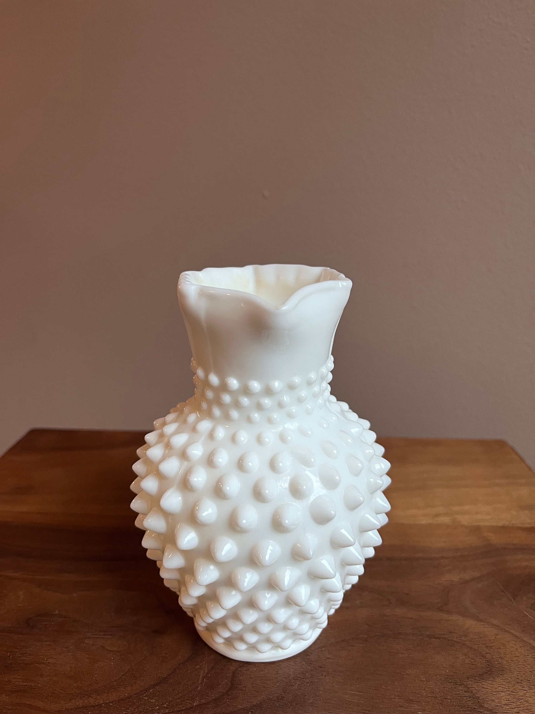 Fenton Milk Glass Hobnail Syrup Jug - Etsy