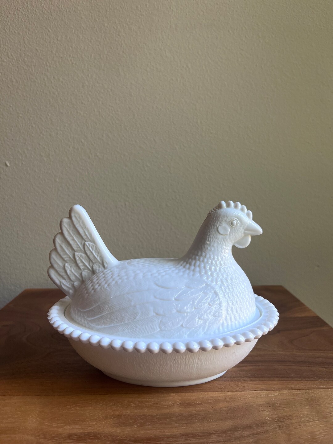 Vintage Glass Hen on Nest (large) - Etsy