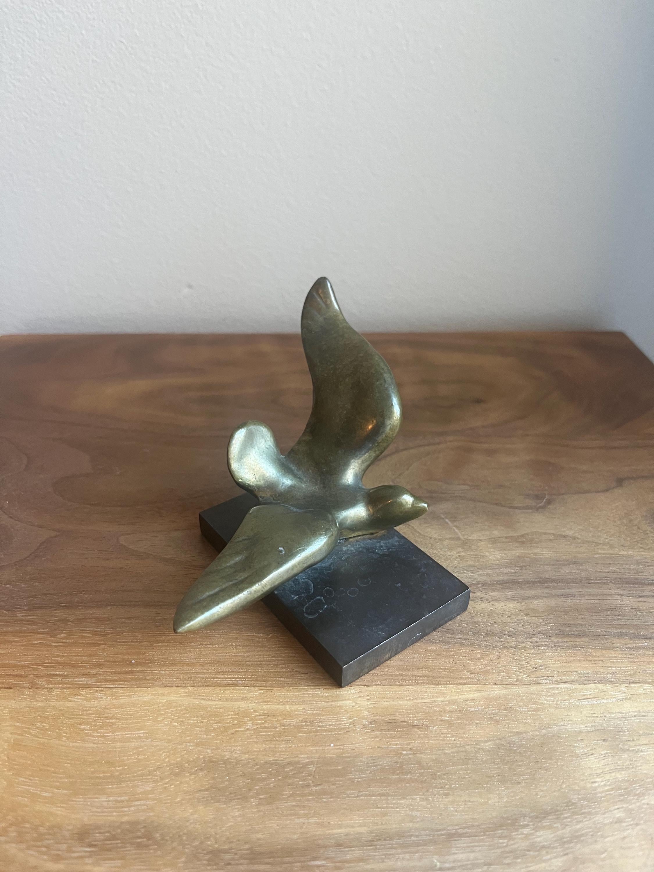 Vintage Brass Bird Paperweight - Etsy