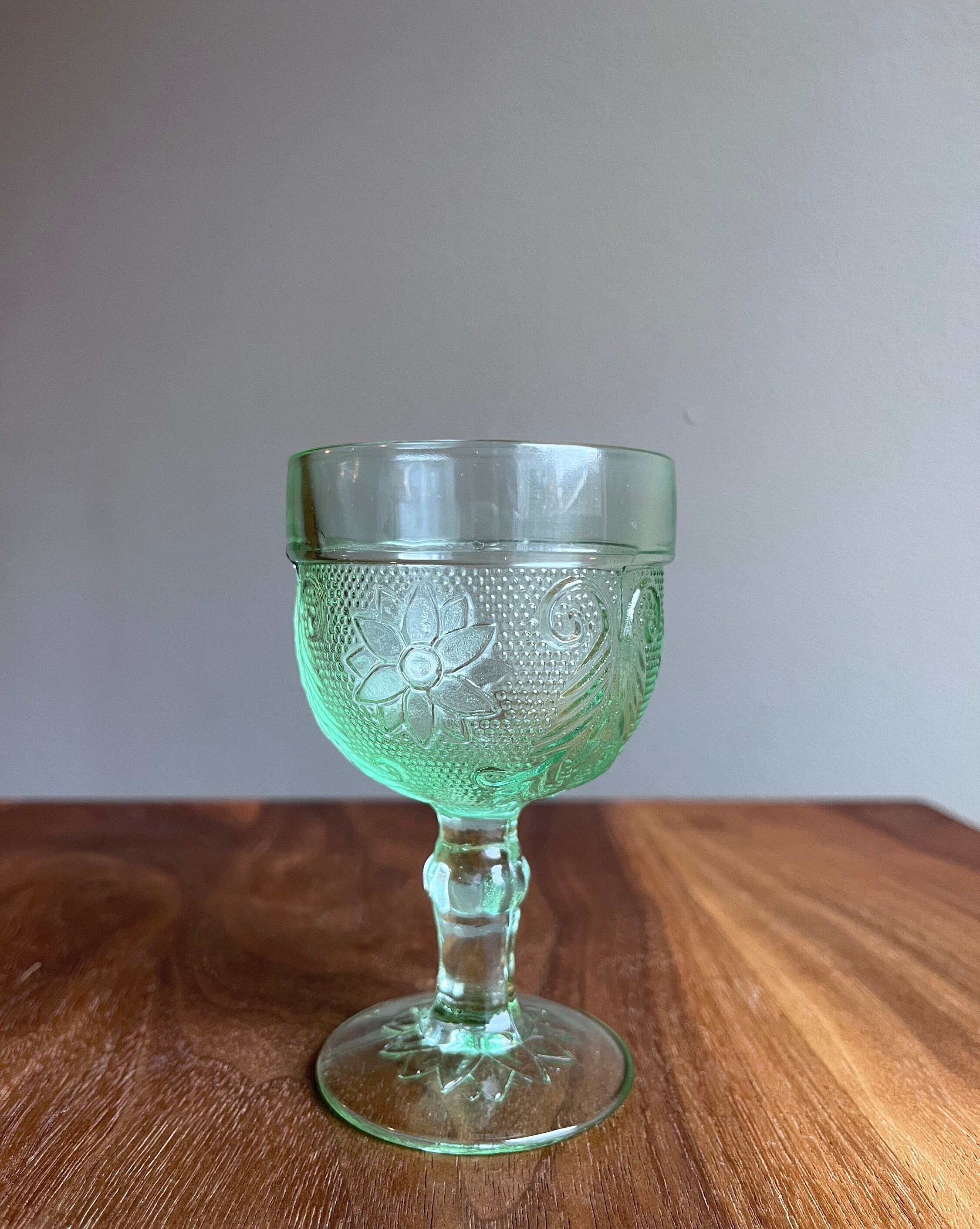 Indiana Glass (set of 5) Tiara Chantilly Green Sandwich Glasses - Etsy