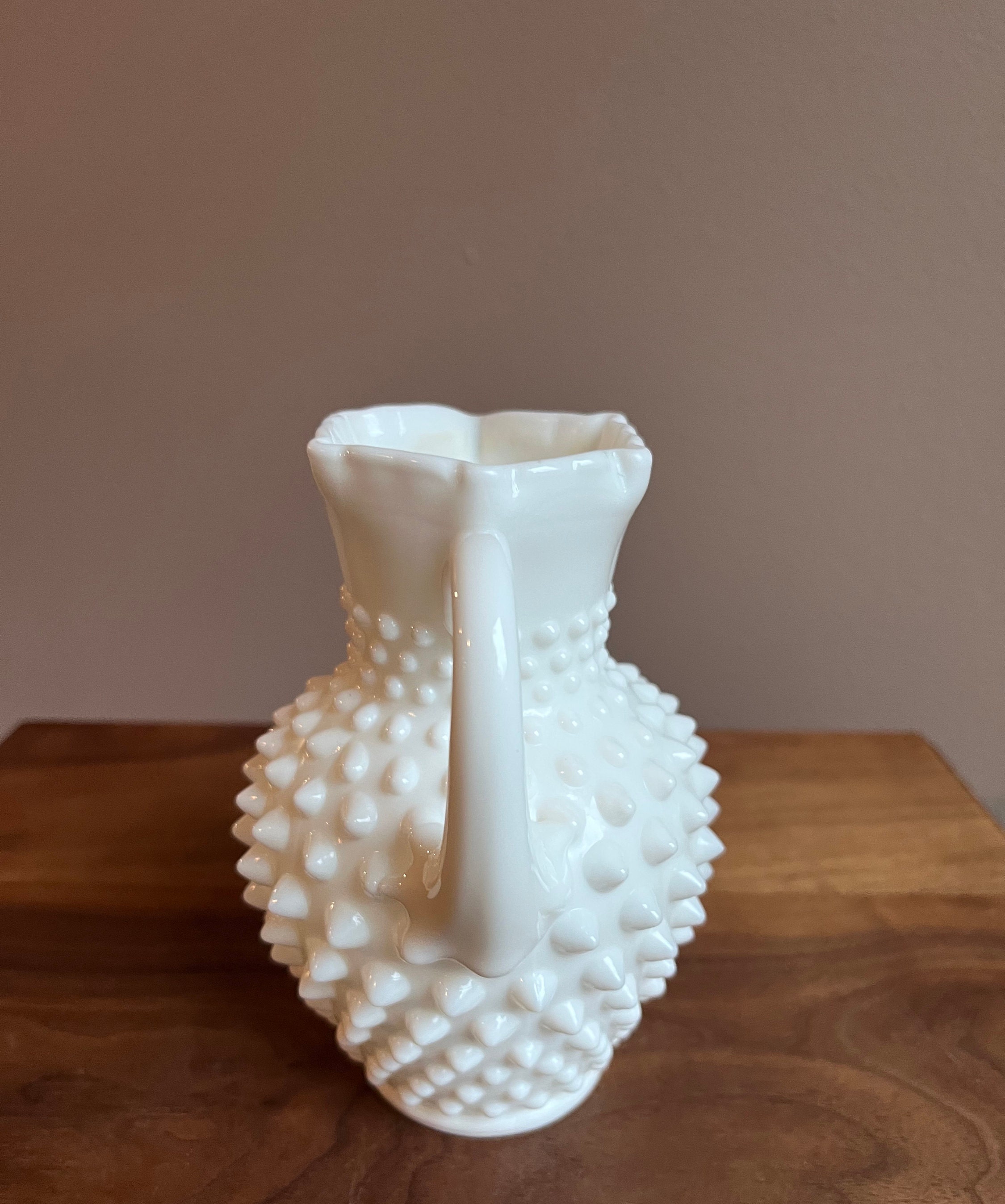 Fenton Milk Glass Hobnail Syrup Jug - Etsy
