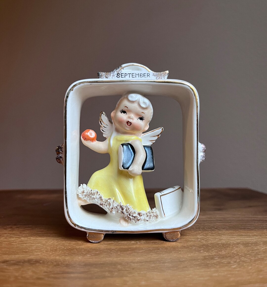 Lefton 1955 Geo Z September Angel, Hanging Frame, AR6883 - Etsy