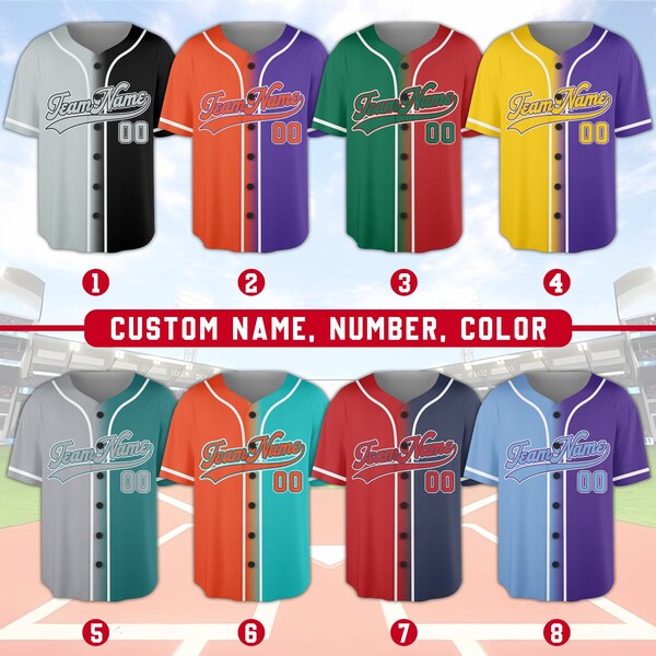 2 Team Split Jersey - Etsy