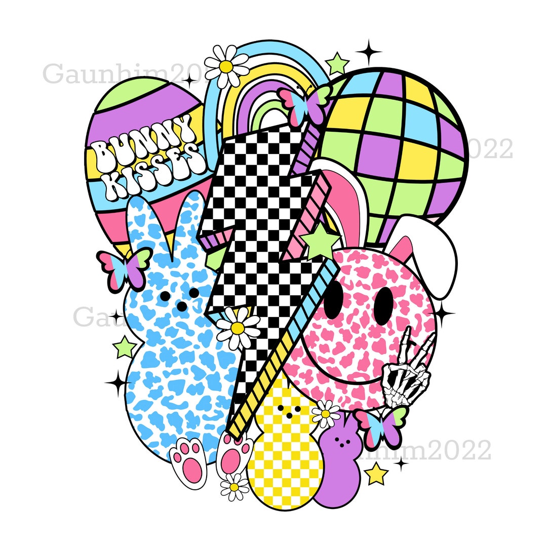 Easter PNG, Easter Bunny Png, Groovy Easter Png - Etsy