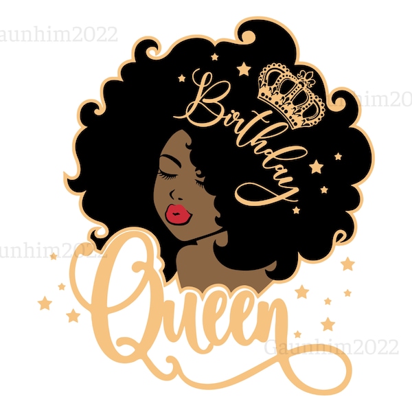 African American Woman Happy Birthday Svg - Etsy