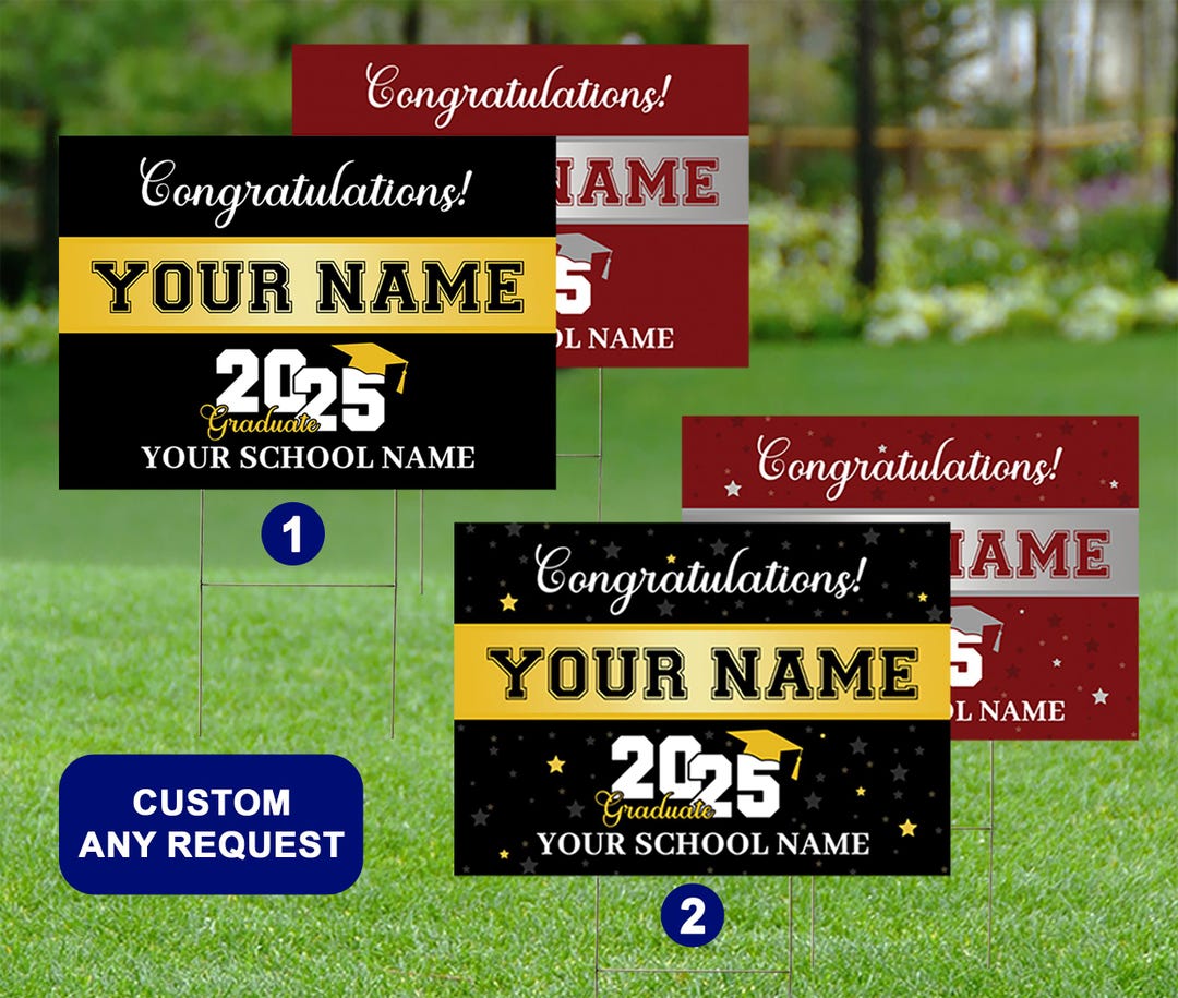 Custom Senior Graduation Yard Sign, Personalized Congratulations ...