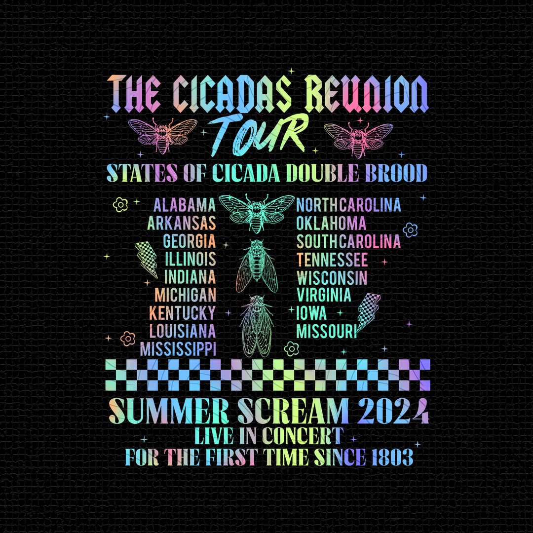 The Cicadas Reunion Tour PNG, Summer Cream 2024 Live in Concert Digital ...