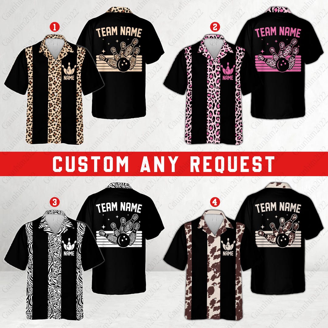 Personalized Bowling Hawaiian Shirt, Custom Name Bowler Button up Shirt ...