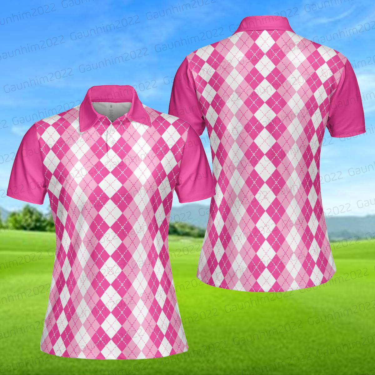 Argyle Pattern Golf Polo Shirt, Golf Polo Shirt for Men Women, Matching ...