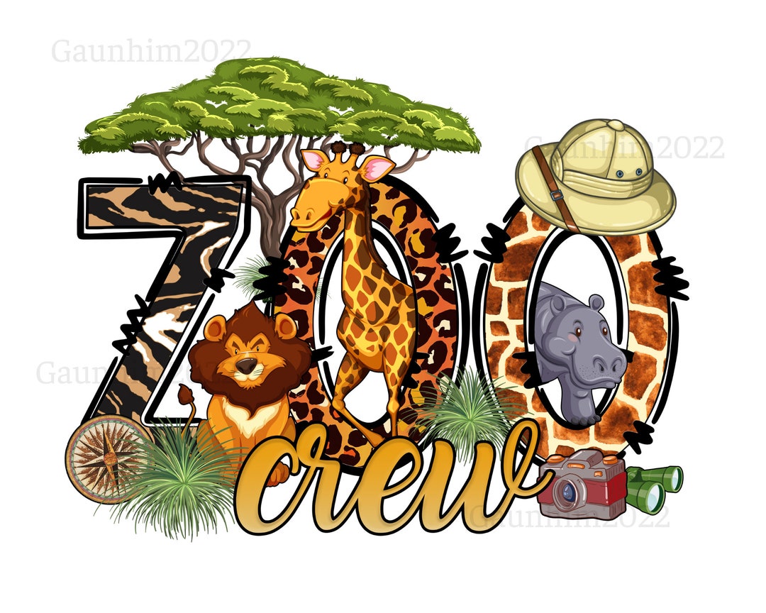 Zoo Crew PNG, Giraffe, Animal Png, Kids Zoo Trip Png, Safari Party Png ...