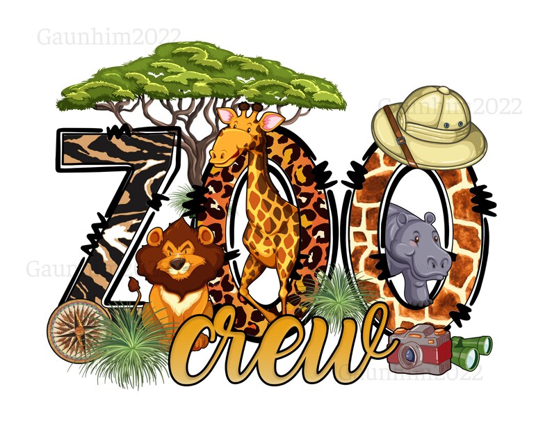 Zoo Crew PNG Giraffe Animal Png Kids Zoo Trip Png Safari - Etsy