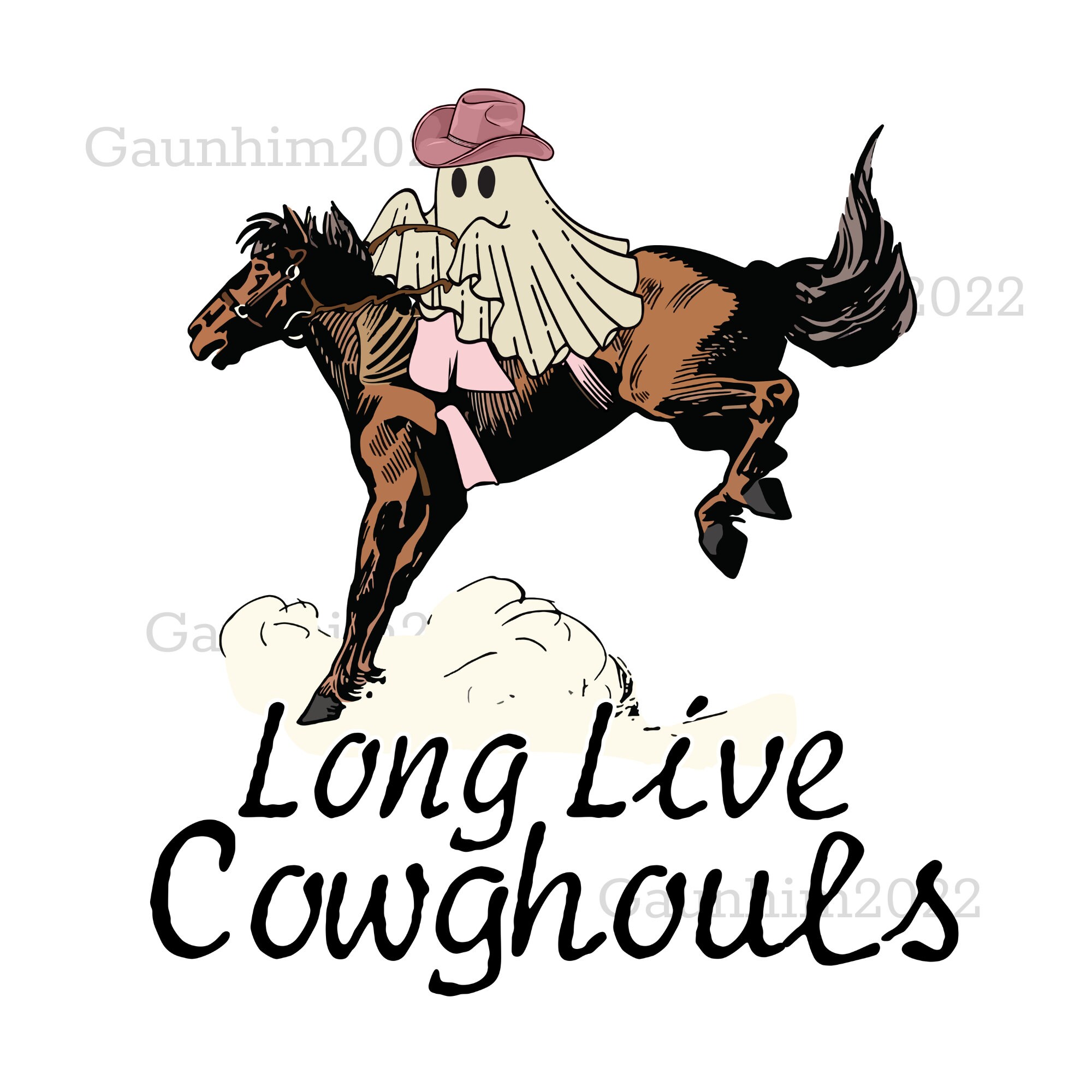 Long Live Cowghouls PNG Western Halloween PNG Western Ghost - Etsy