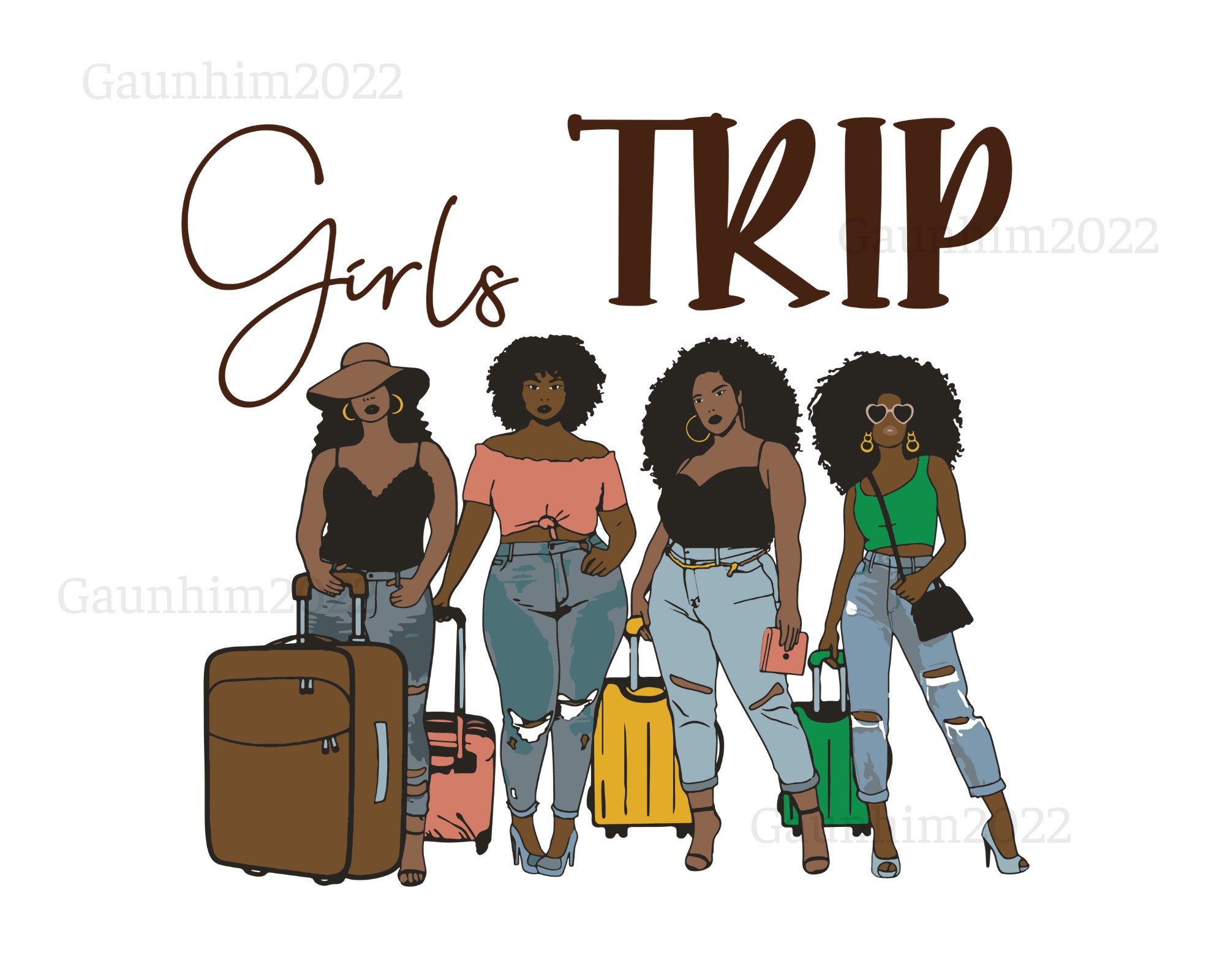 Girls Trip Black Women Queen Melanin Svg, African American Svg, Women ...