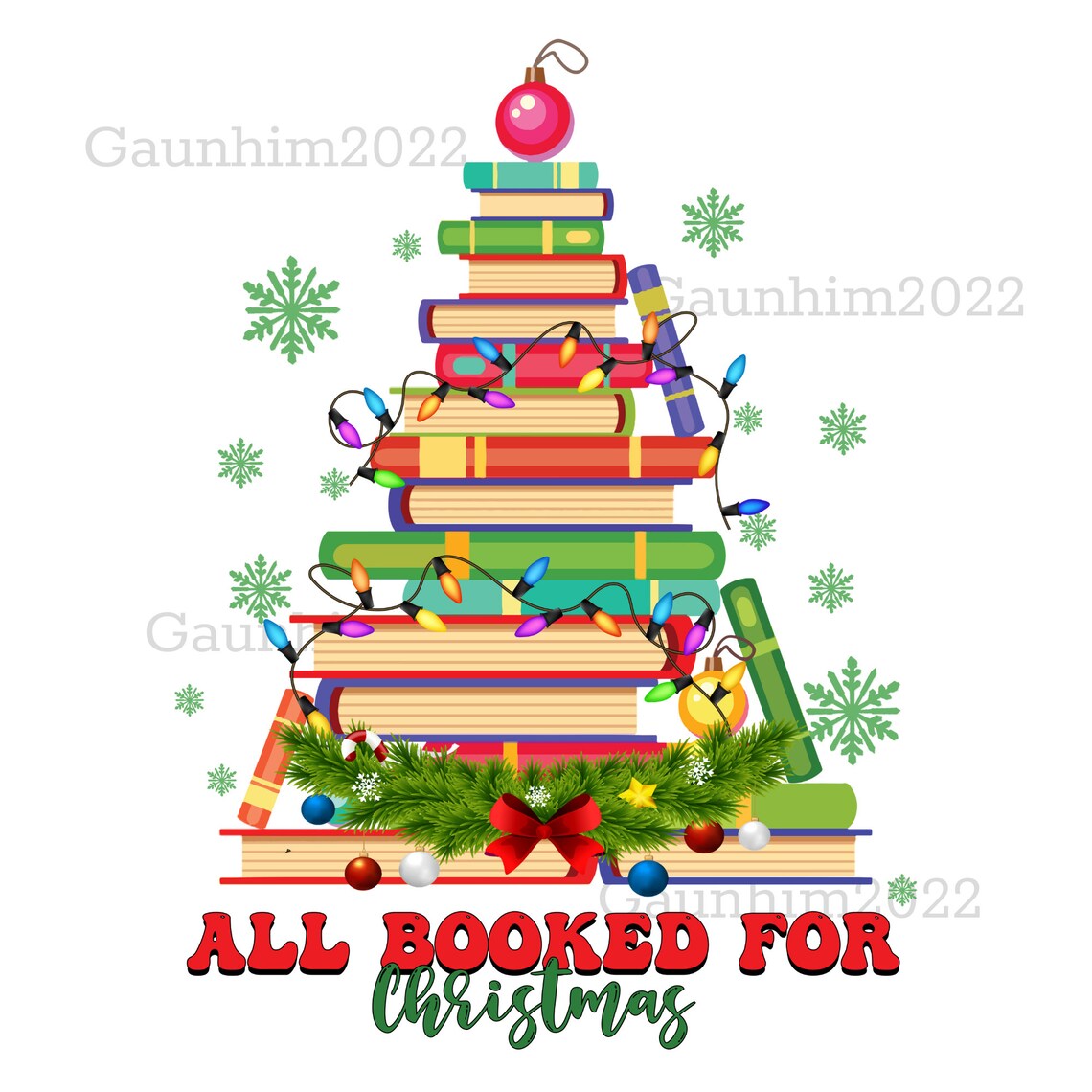 Christmas Book Tree Png, Book Lovers Png, Bookworm Christmas Png - Etsy