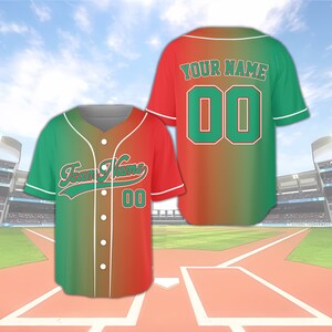 Personalized Gradient Baseball Jersey, Custom Name Number Baseball ...